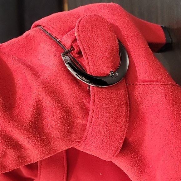 Vero Cuoio | Shoes | Vero Cuoio Red Suede Fashion Boots With Silver ...